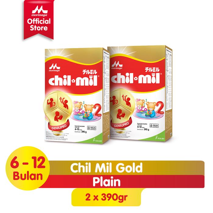 Jual Paket 2 pcs Morinaga Chil Mil Gold Geniupro Formula Bayi 6-12 ...