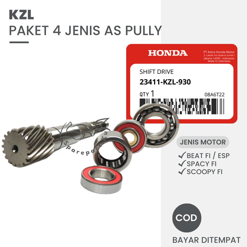 (HEMAT) 4 JENIS PAKET AS PULI CVT BEAT FI + BEARING CVT KUNINGAN ...