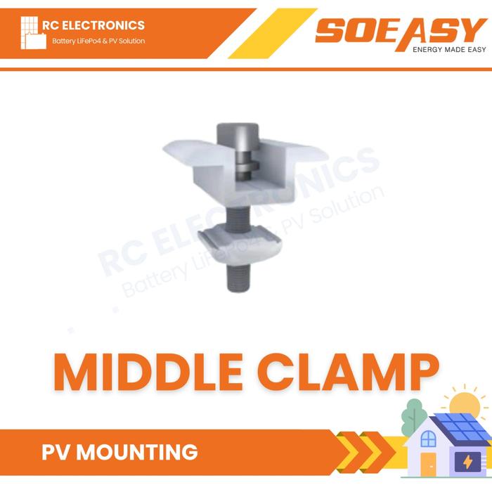 Jual Mounting Solar Panel Middle Clamp SOEASY - 30-34/50 Kit (F46 ...