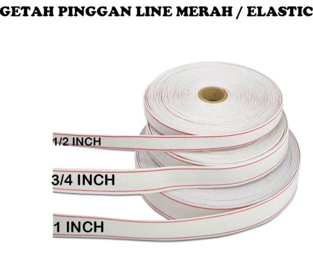 5 Yards Getah Elastic Pinggang Kain line merah - TikTok Shop Malaysia
