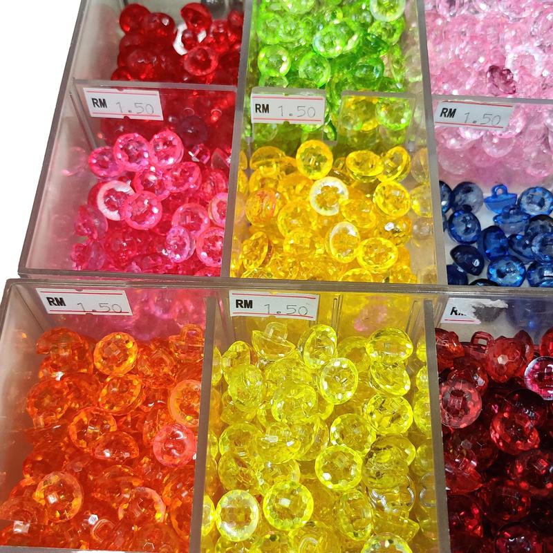 Butang Kristal +-120pcs 12pcs / Butang Baju Kurung / Butang Jubah ...