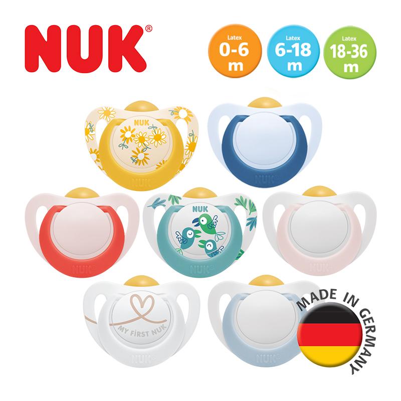 NUK Star Day Latex Soother Pacifier 2pcs/box | 0-6 Months | 6-18 ...