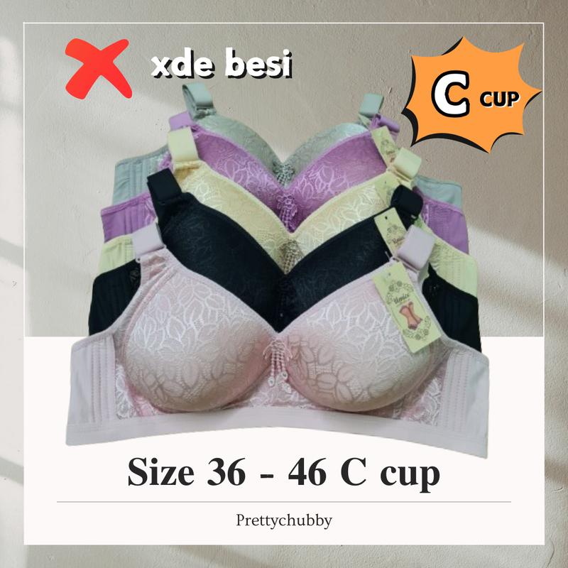 [36 - 46 C cup] Saiz besar baju dalam wanita tanpa besi tepi - TikTok ...