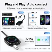 Jual CarPlay Android Auto Adapter Y4 2/16GB Wireless Wired USB Dongle ...
