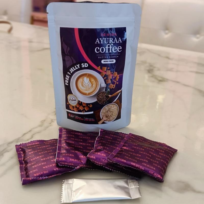 AYURAA COFFEE PREMIUM BUTTERSCOTCH MINI PACK 1 PACK ( 4 Sachet - TikTok ...