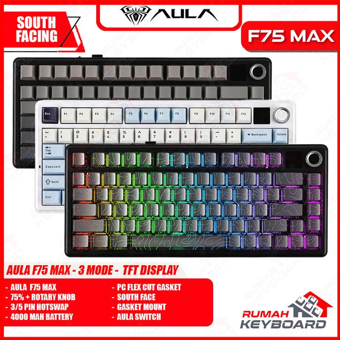 Promo Aula F75 MAX - 75% Compact - 3 Mode - TFT Display - Gasket Mount ...
