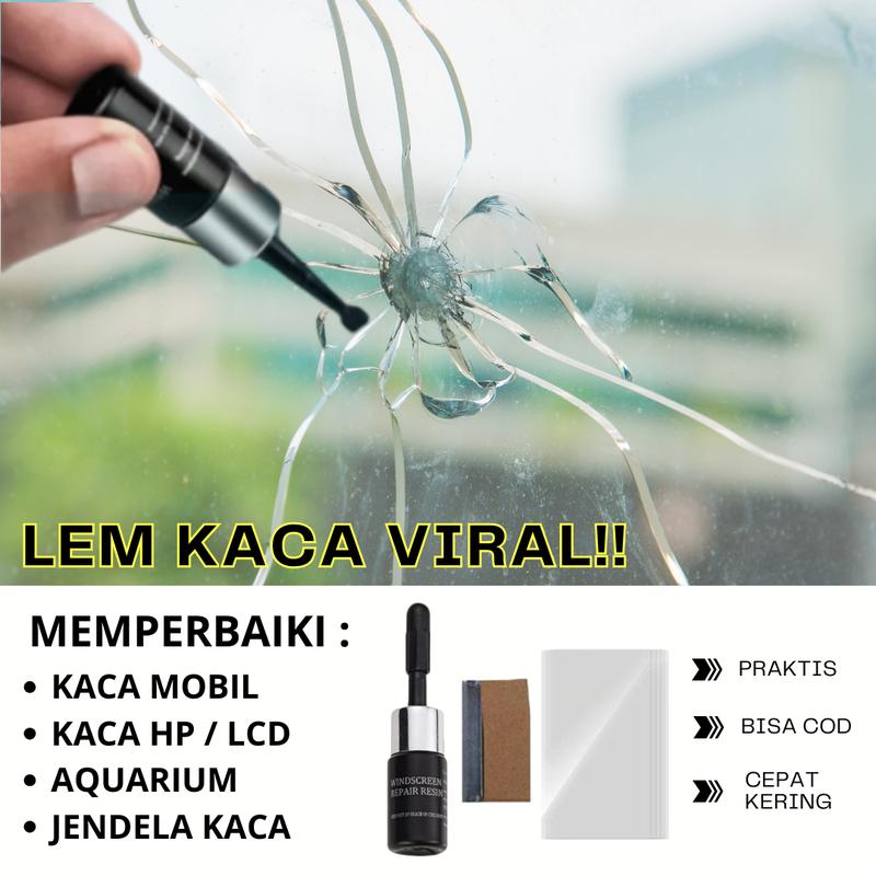 PRODUK ASLI !! Lem Ajaib Cairan Penghilang Retak Kaca Mobil Layar ...