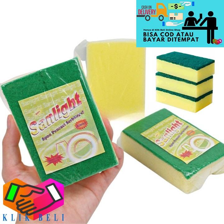 Spons Busa Cuci Piring Sanlight Sponge Halus Kasar 2 Sisi Spon - Shop ...