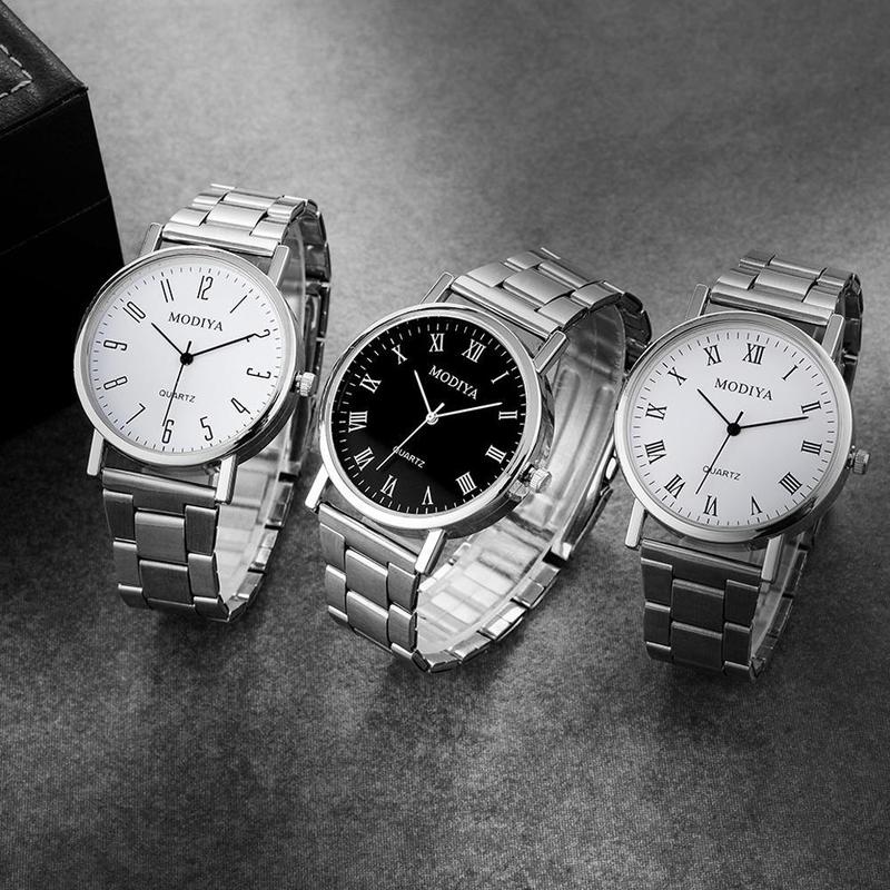 Relo Quartz Business Watches Mens Stainless Steel Band Wristwatch ...