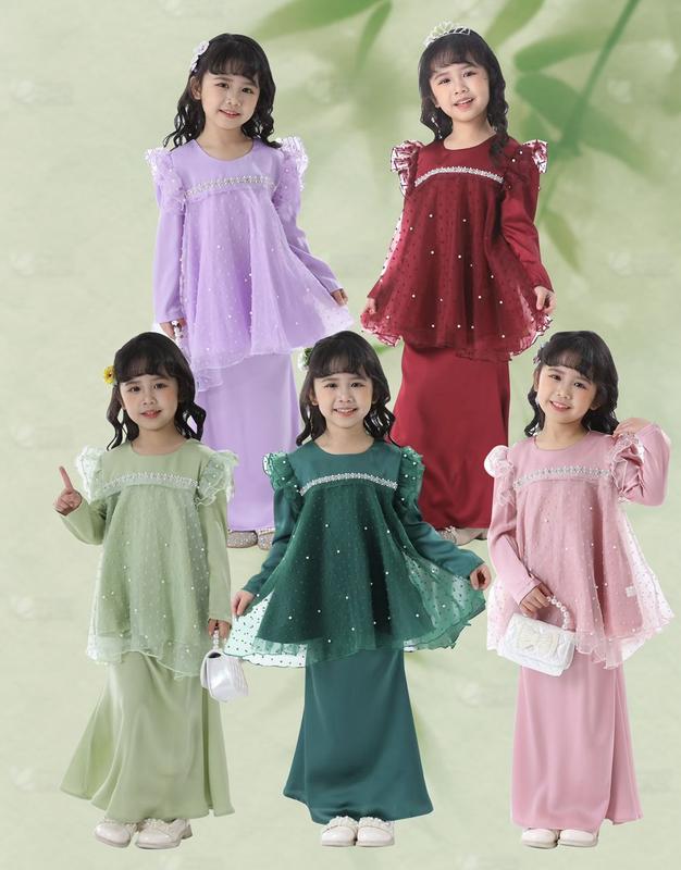 MOODA KIDS RAYA 2025 PEPLUM PEARL DESIGN FOR GIRL - TikTok Shop Malaysia