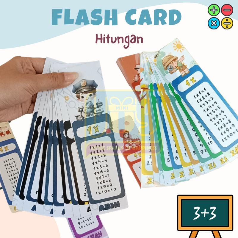 FLASH CARD TABEL BERHITUNG BELAJAR MATEMATIKA FREE CUSTOM DESIGN DAN ...
