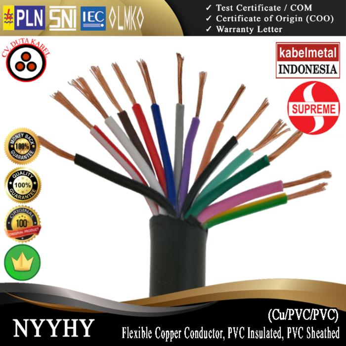 Jual Kabel NYYHY 24x1,5 mm2 SUPREME KABELMETAL (KMI) /24x1,5mm2/ 24x 1 ...