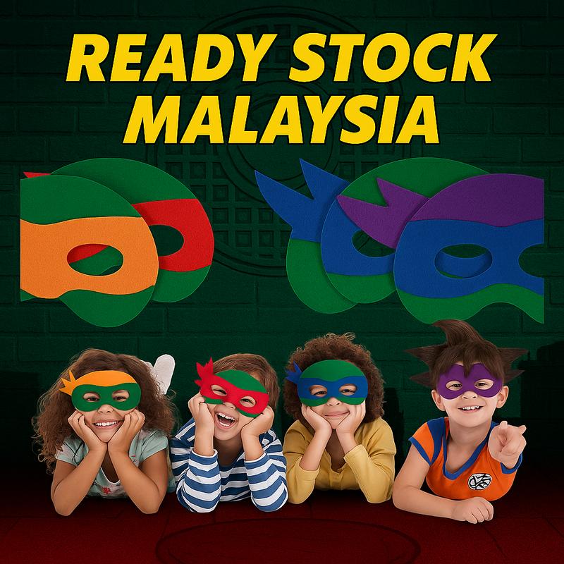 (Ready Stock) Ninja Turtle Halloween Mutant Felt Mask Cute Cartoon ...