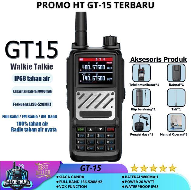 Jual HT GT-15 Terbaru | Walkie Talkie 20W Jarak Jauh 20KM | Waterproof ...