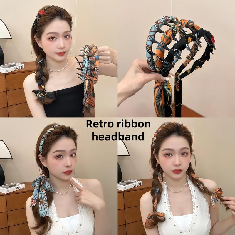 Ikat Kepala Gelombang Reben Bunga, Gaya Istana Retro, Aksesori - TikTok ...