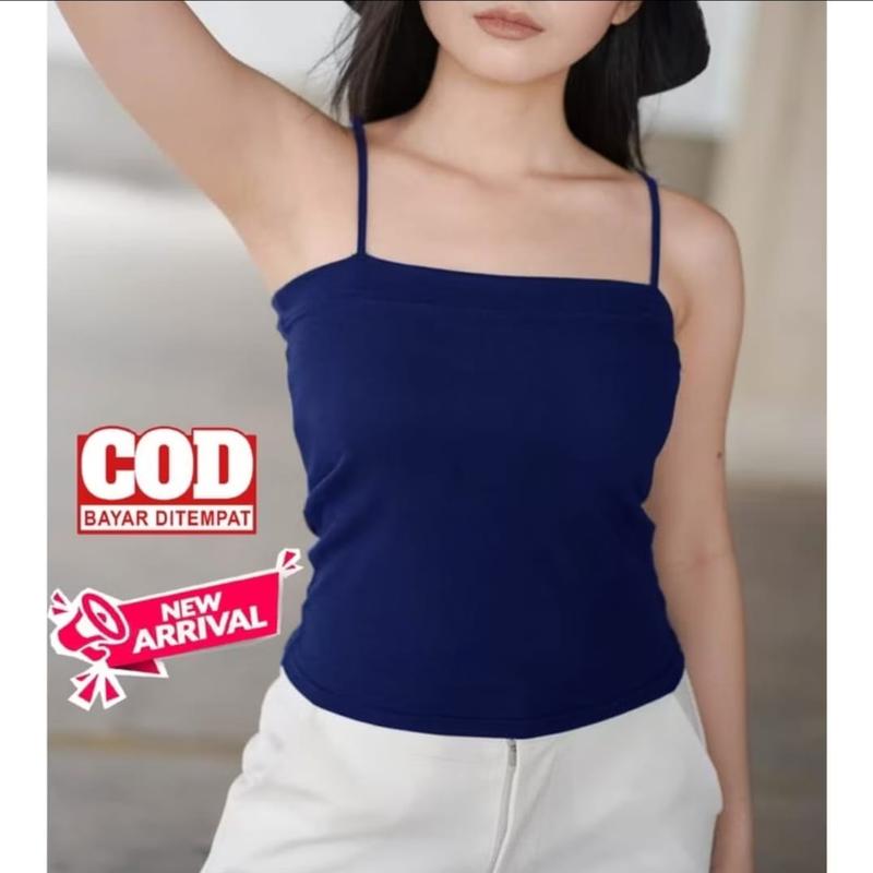 Square Tanktop Wanita Camisole Tank Top Atasan Cewek Casual Pendek ...