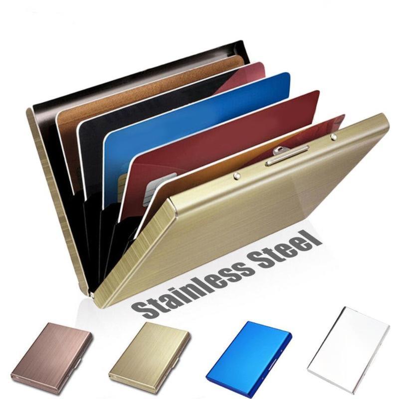 Stainless Steel Credit Card Holder High Quality Anti-scan Portable ...