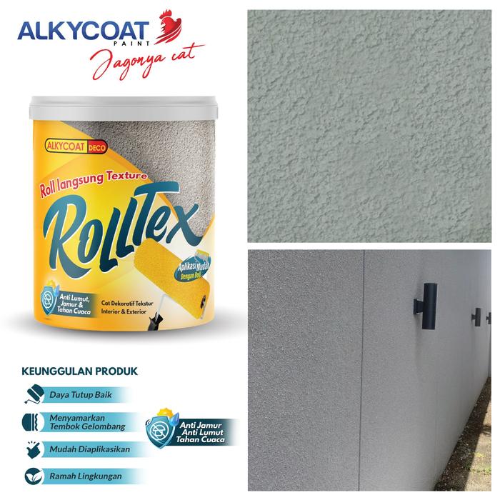 Jual ROLLTEX Cat Tembok Tekstur Ekonomis Kamprot Anti Jamur & Lumut ...