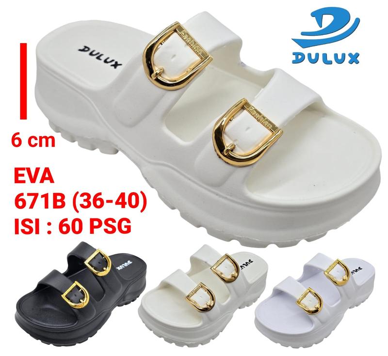 Sendal DULUX Sandal Slop Wanita Hak Tinggi 671B Ukuran 36-40 - Shop ...