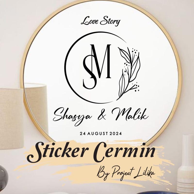 Sticker cermin bulat welcome board round mirror wedding deco - TikTok ...