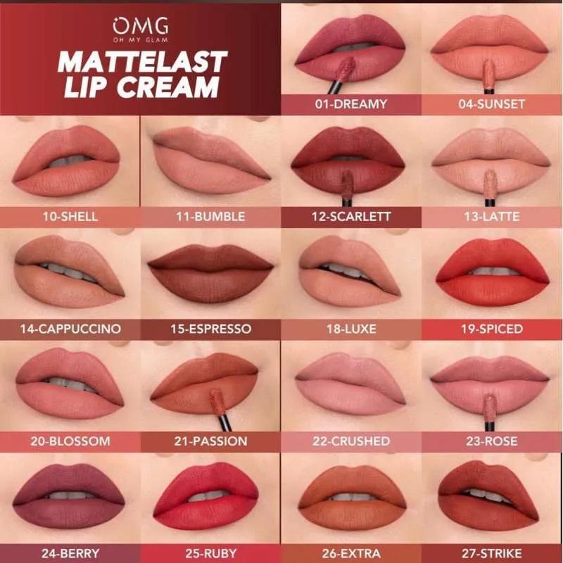 OMG Oh My Glam Mattelast Lip Cream - Pewarna Bibir Lipstick Lipcream ...