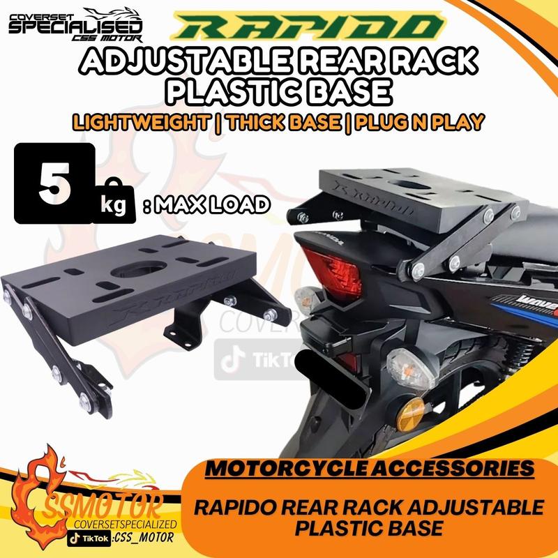 RAPIDO Adjustable Rear Rack Lipat Plastic Monorack Belakang Lc135 ...
