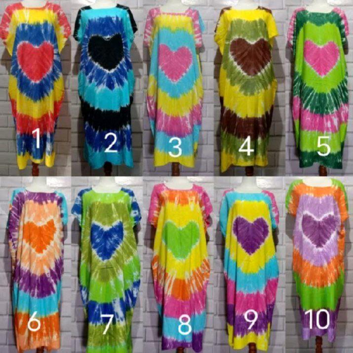 Daster Kaftan Tie Dye Baju Tidur Rayon Kasual - Casual, Dres - TikTok ...
