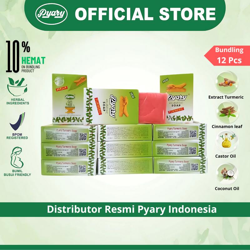 [12 PCS TURMERIC ] Paket Hemat Sabun Arab Pyary Turmeric Original ...