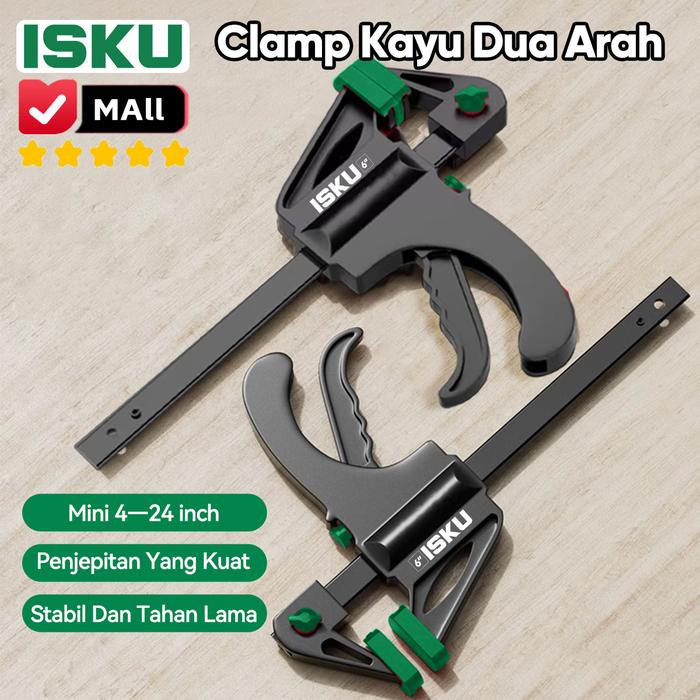 Promo ISKU Klem Kayu Model F Alat Penjepit Kayu 4" 6" 8" 10" 12" 18" 24 ...