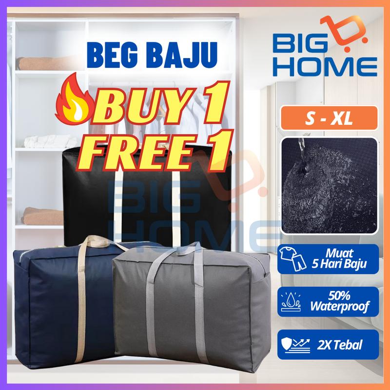 BUY 1 FREE 1 Beg Baju Travel Beg Guni Besar Berzip Storage Bag - TikTok ...