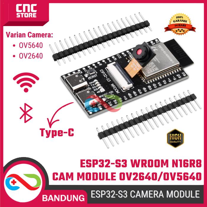 Jual ESP32-S3 WROOM N16R8 CAM Module – Kamera OV2640/OV5640/OV3660 Dev ...