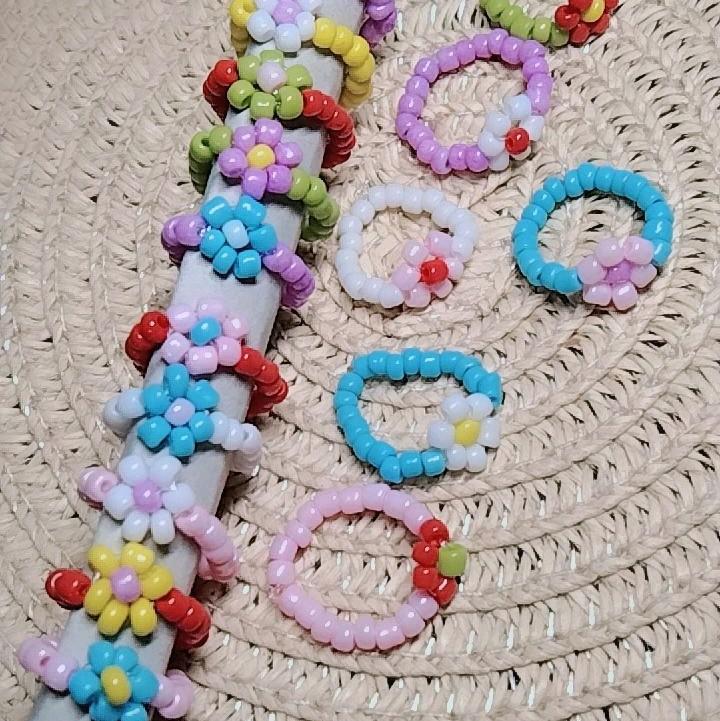 cincin manik pasir cantik bunga daisy,1 lusin - Shop | Tokopedia