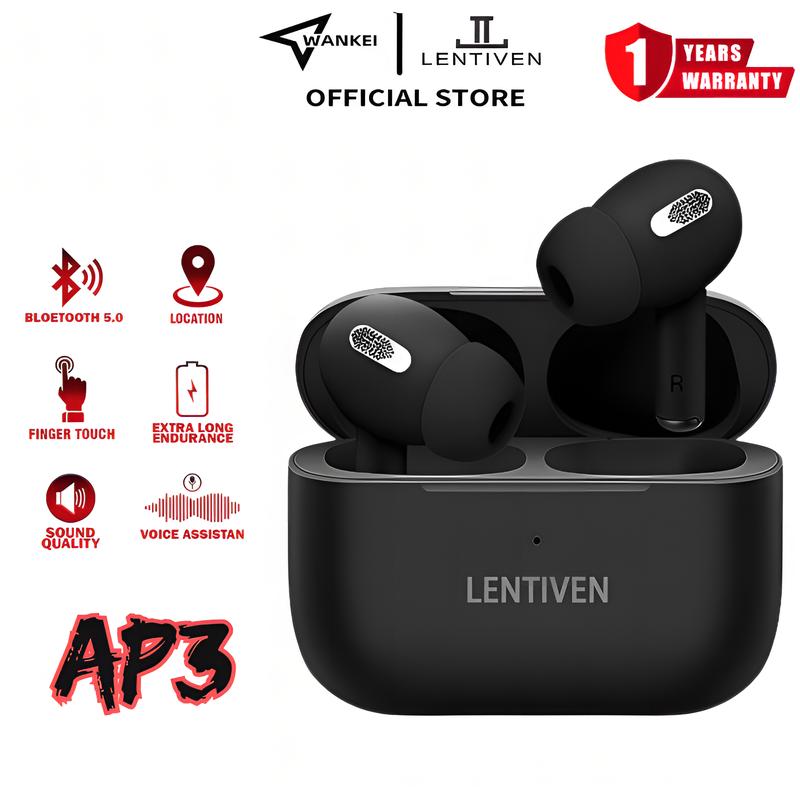 WANKEI LENTIVEN TWS Bluetooth Headset with Mic Smart Touch Earphone ...