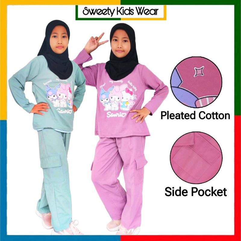 Set Cargo Baju Harian Anak Perempuan Sanrio Kuromi MyMelody Chinnamarol ...