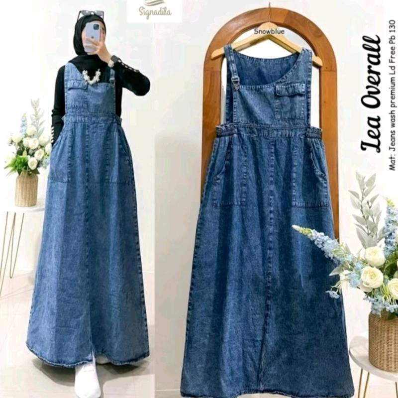 overall jeans denim cargo wanita Panjang Dress Cewek - Shop | Tokopedia