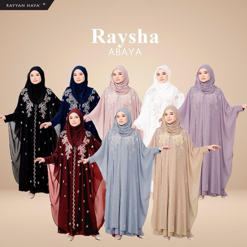Set Rayyan Haya Raysha Abaya XS-3XL Dengan Shawl Flowy Long Sleeve ...