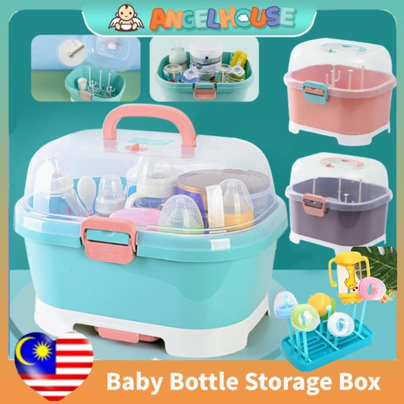 Portable Baby Milk Bottle Storage Box Bottle Drying Racks Rack - TikTok ...