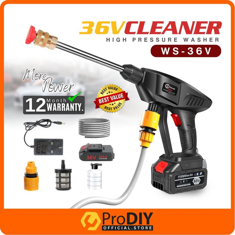 12V 24V 36V Cordless High Pressure Water Gun Water Jet Portable ...