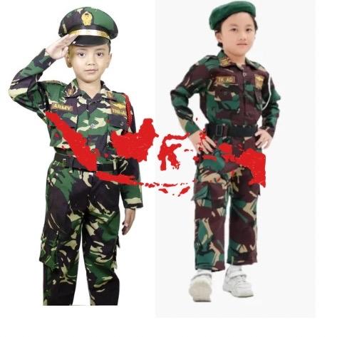 ONE SET ANAK!!! SERAGAM COSTUM ANAK TNI AD COWO CEWE ANAK ANAK - Shop ...