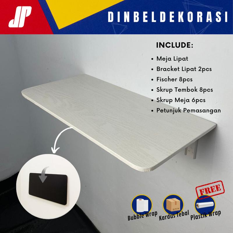 1 SET MEJA BRACKET LIPAT 60x30 MINIMALIS MEJA BELAJAR MINIMALIS - Shop ...