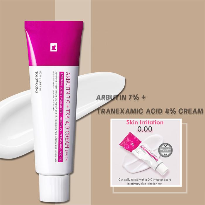 Promo TOSOWOONG Arbutin 7% + Tranexamic Acid 4% Cream 50ML - 50 ml ...