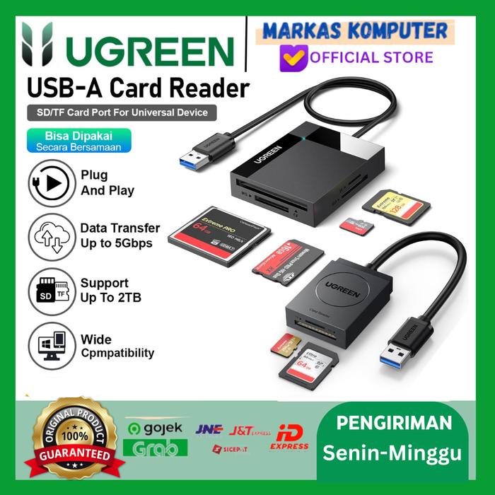 Jual Card Reader UGREEN USB TYPE C / USB A 3.0 To USB 3.0 SD/TF Card ...