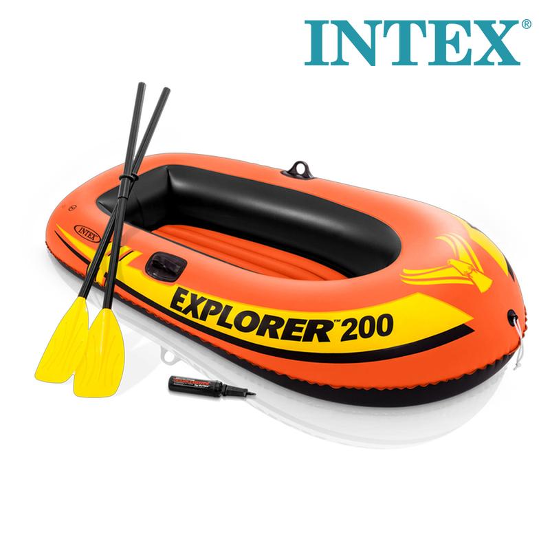 INTEX 58331 Explorer 200 Boat Set, Ages 6+ (73 x 37 x 16 in) - TikTok ...