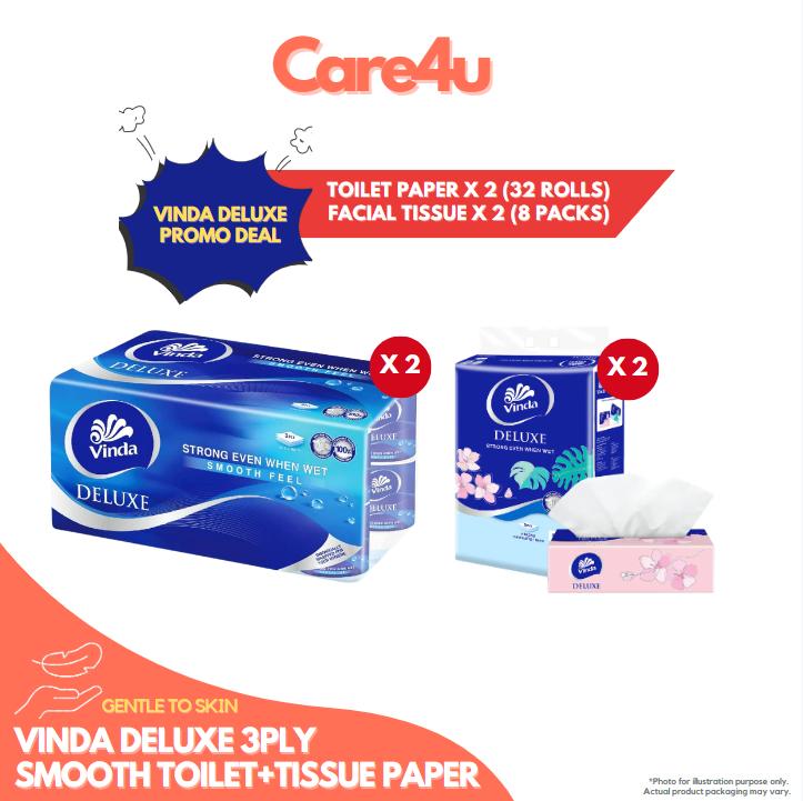 [PROMO]VINDA Deluxe 3PLY Toilet Paper + Facial Tissue Disposable ...