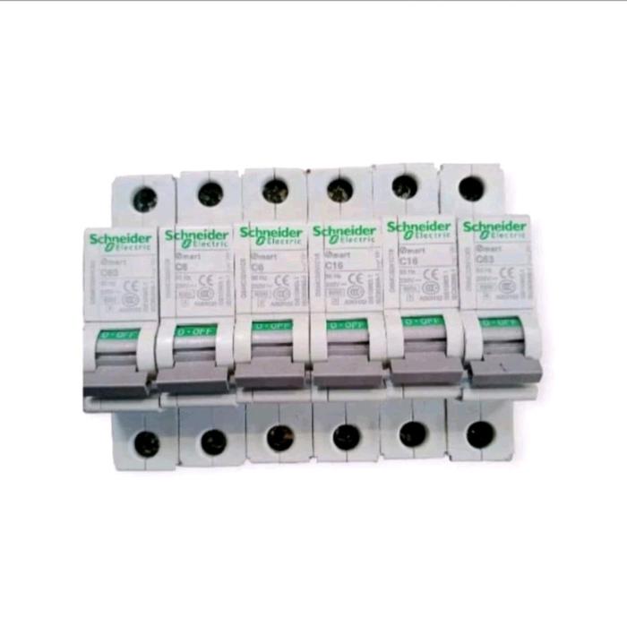 Jual mcb schneider smart 1p 6A 16A 20A 40A 50A 63A original - MCb, 6A ...