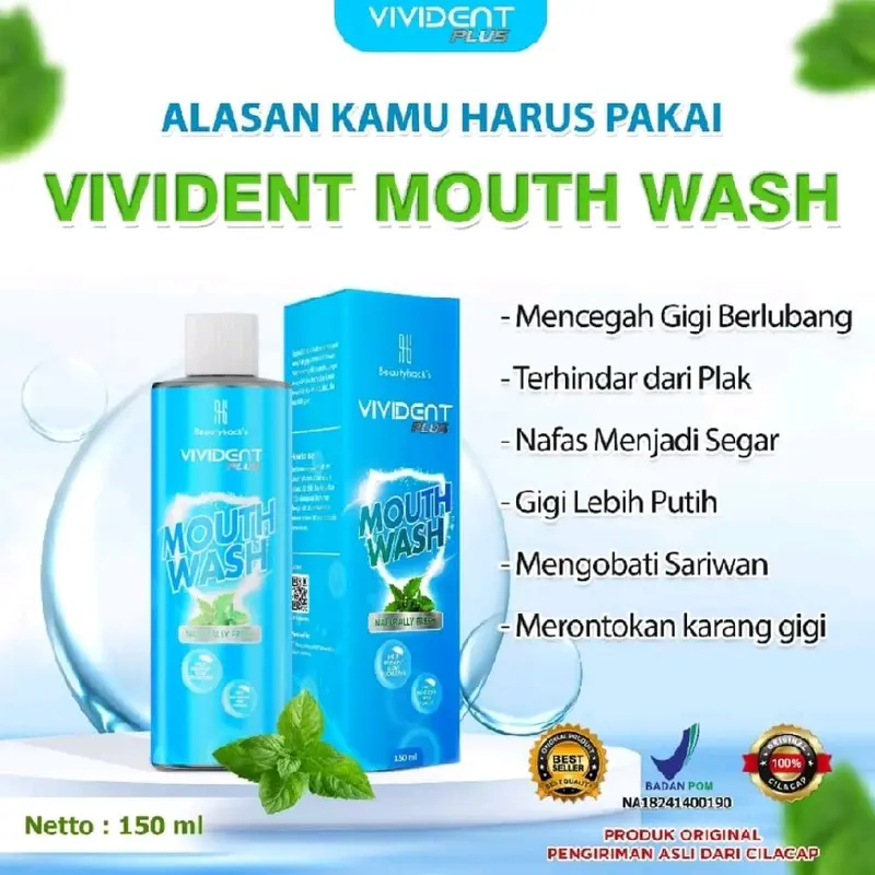 (PROMO PAKET VIVIDENT) Vivident Plus Mouth Wash - Cegah Bakteri - Shop ...