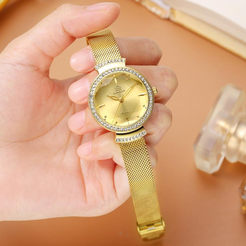 Jam Tangan Kuarza Mewah, Reka Bentuk Mudah dan Mampu Milik, Bertatah ...