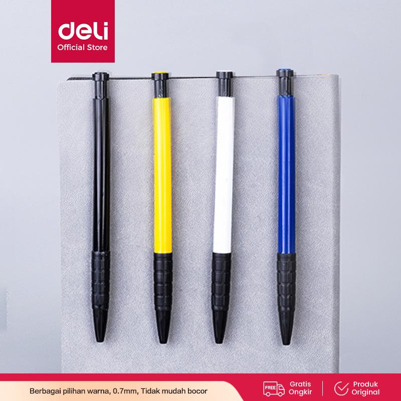 Deli pulpen 1 pc 3 warna retractable isi tinta tebal 6546 Stationery ...
