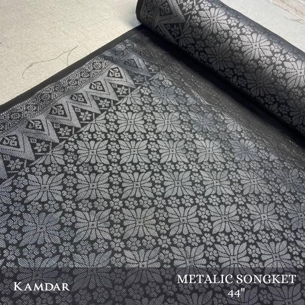 KAMDAR Kain Songket Metallic Cinta Alam Bidang 44" Open Mete - TikTok ...
