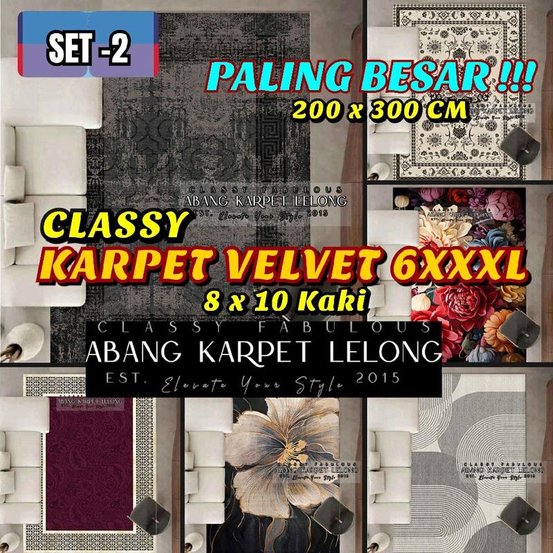 [SET-2] CLASSY KARPET 6XXL ! paling besar !! 8x10 kaki Karpe - TikTok ...